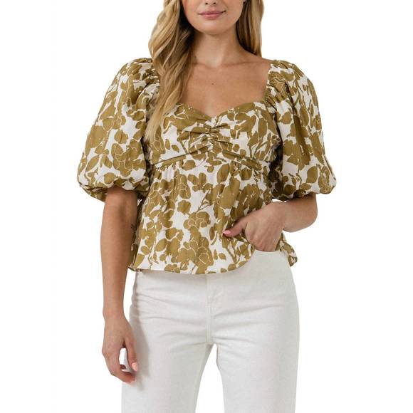 Free the Roses | Tops | New Free The Roses Cecille Blouse In Brown ...